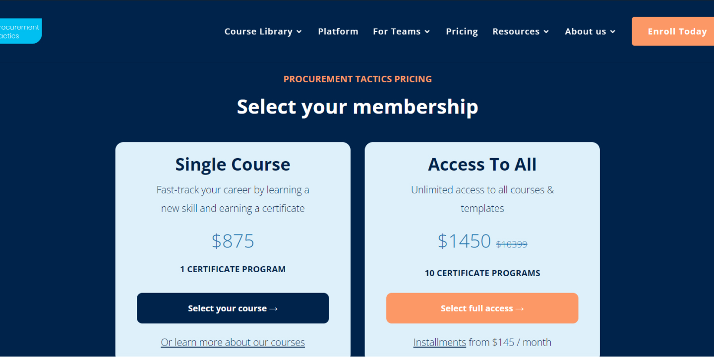 Pricing - Procurement Tactics